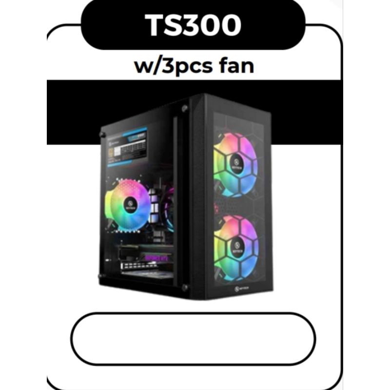 Keytech ts300 Tempered Glass Gaming Desktop pc case with 3 Rgb Fans ...