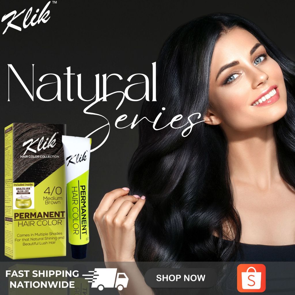 Klik Permanent Hair Color Cream 60ml - Natural Series | Shopee Philippines