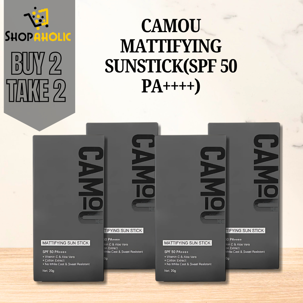 Camou Men's Mattifying Face Sunscreen Stick SPF 50 20g PA Oil Control ...