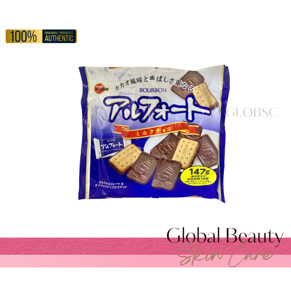 Bourbon Alfort Rich Milk Chocolate Biscuits Pack also in Assorted 147g ...