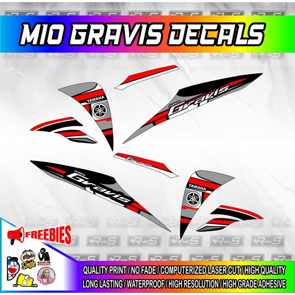 MIO GRAVIS V1 STICKER DECALS HD PRINT ( MORE COLORS AVAILABLE) | Shopee ...