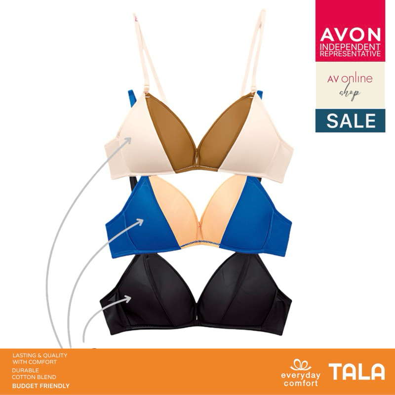 AVON Tala Non-Wire 3-Pc Soft Cup Everyday Comfort Bra ( Pam, Avi, Kim ...