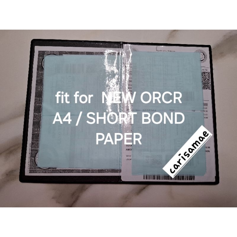 A4 SIZE ORCR HOLDER (GORDON MATERIAL WITH EMBOSSED LOGO) | Shopee ...