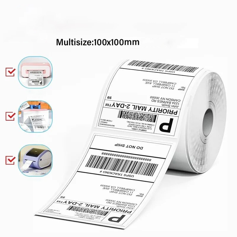 TK/ SHOPEE Waybill Sticker thermal Paper 100x100 (500pcs/Roll) | Shopee ...