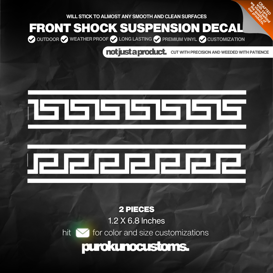 TRIBAL FRONT SHOCK SUSPENSION CUTOUT DECAL VINYL STICKERS FOR ...