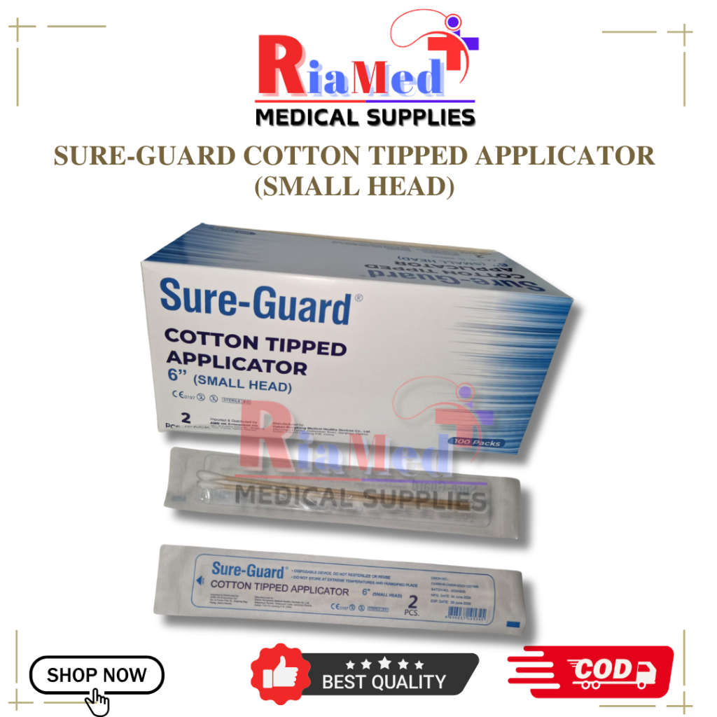 SURE-GUARD Cotton Tipped Applicator (small head) | Shopee Philippines