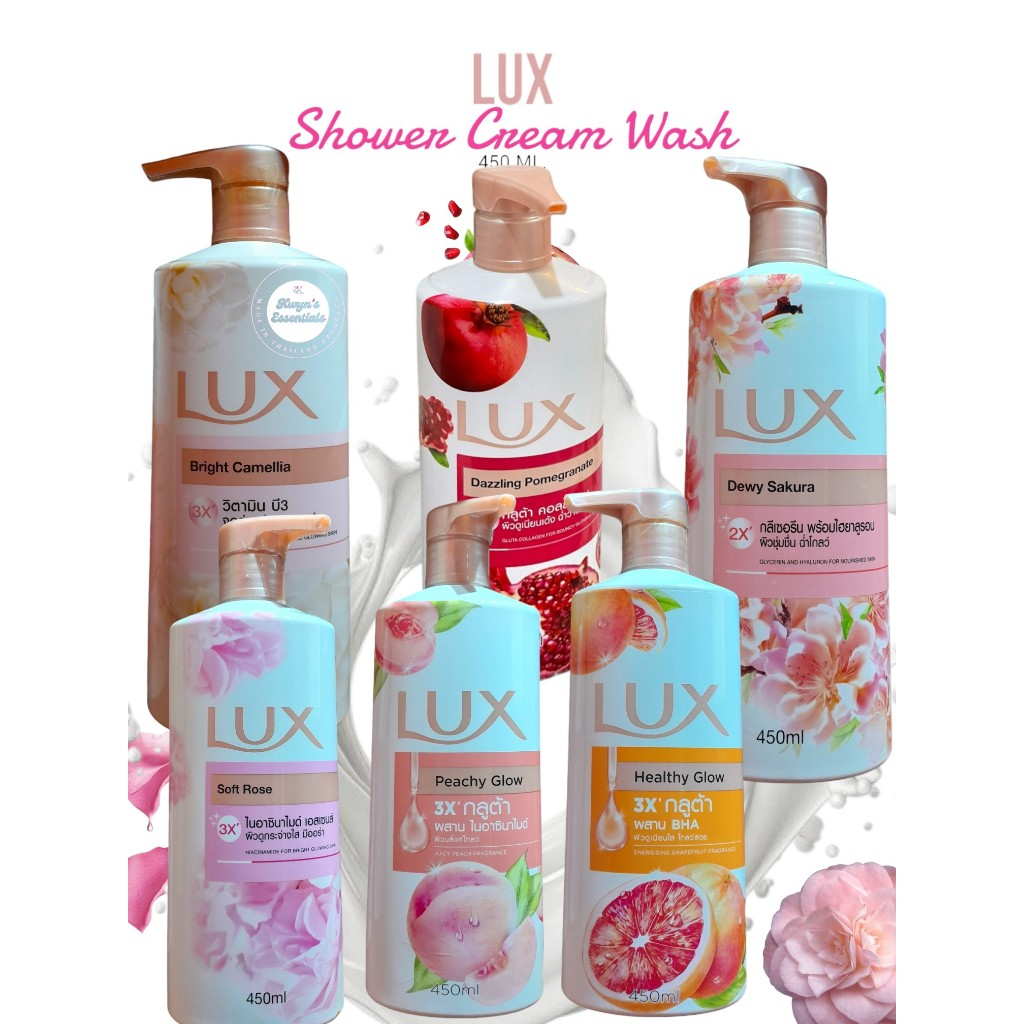 LUX Body Wash / LUX Bath Cream / Lux Shower Cream Wash / LUX Made in Thailand / 450 ML LUX Body ...