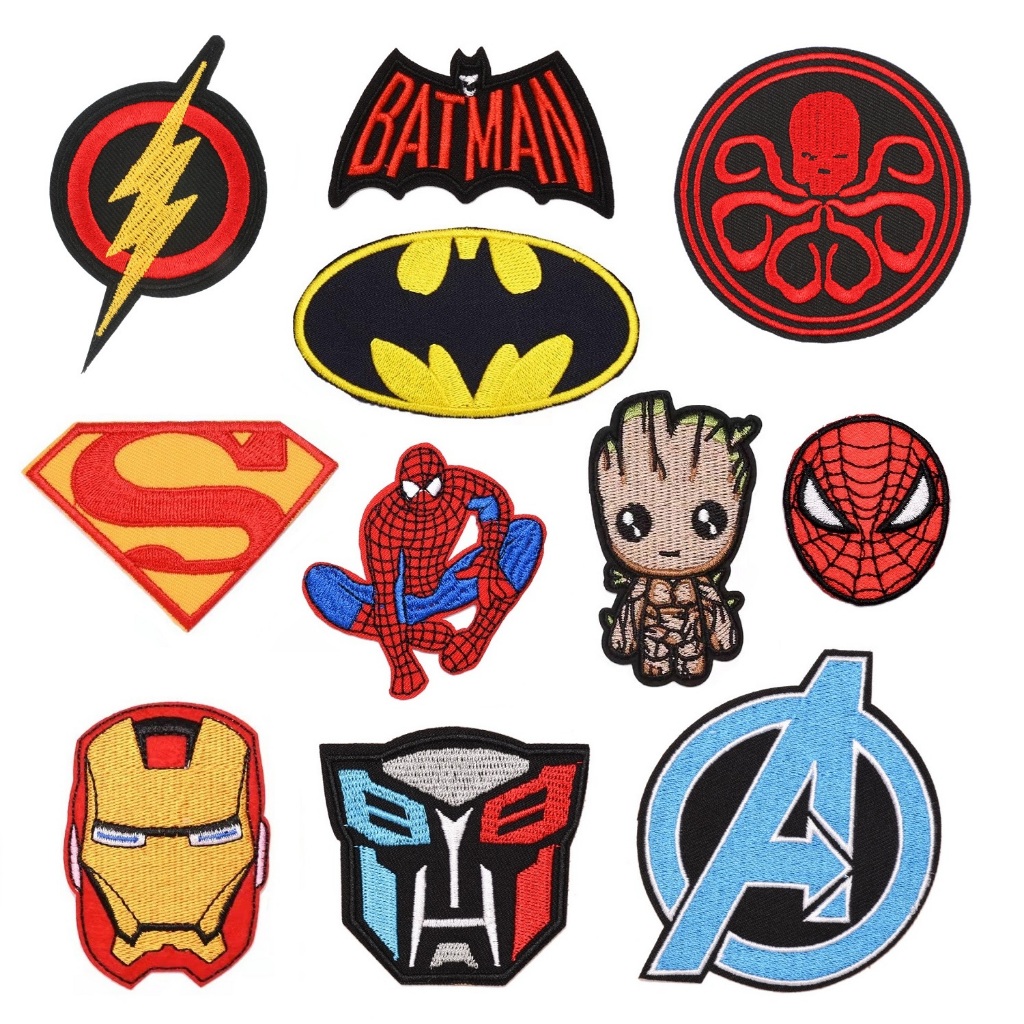 Superhero Embroidery clothes patch stickers Iron patches clothes patch DIY clothing accessories ...