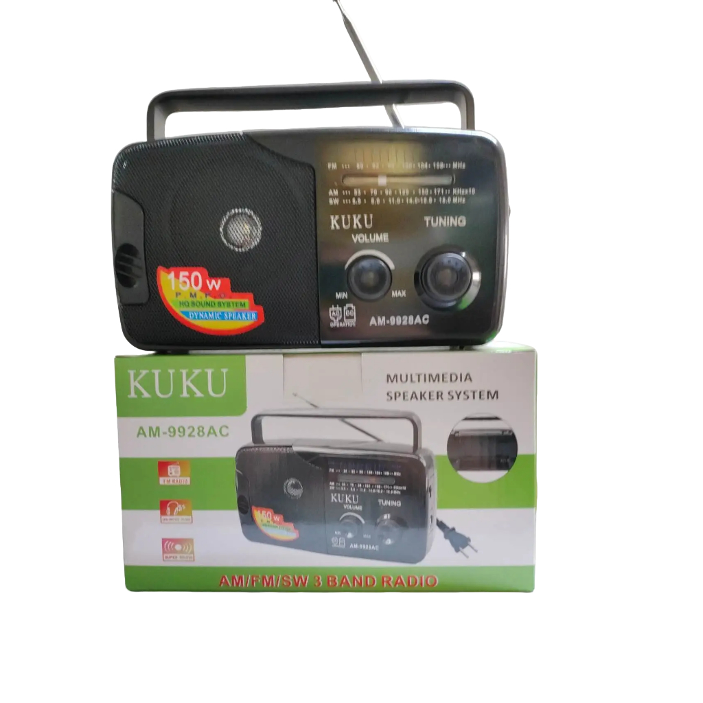 moosor KUKU AM-9928 Radio HI-FI Super Sound FM/AM/SW Portable Electric ...