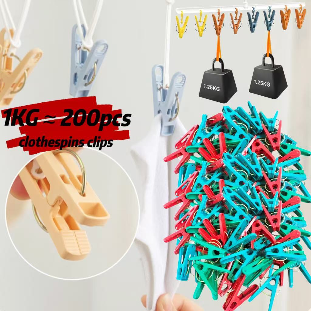 1KG ipit ng damit per kilo sipit ng damit plastic clips for hanger ...