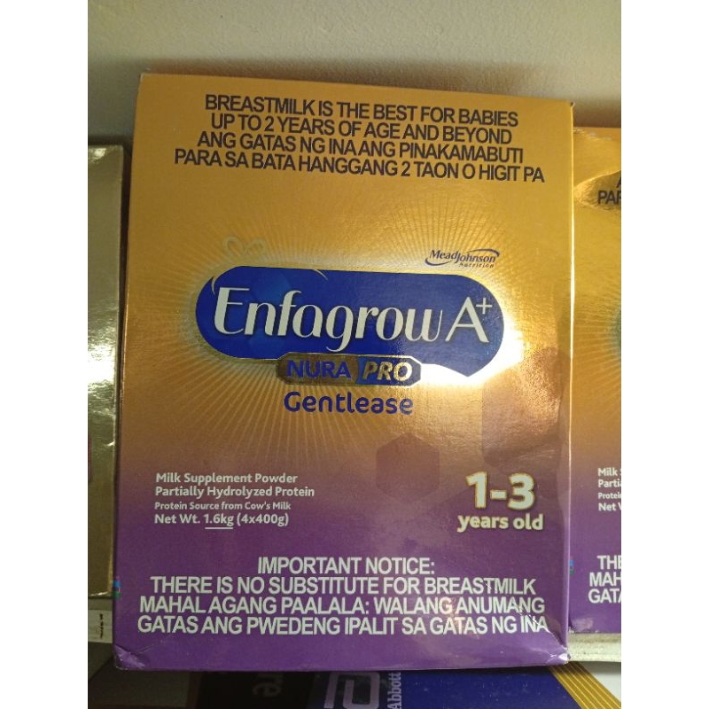 Enfagrow A+ Nura Pro Gentlease 1-3 1.6kg | Shopee Philippines