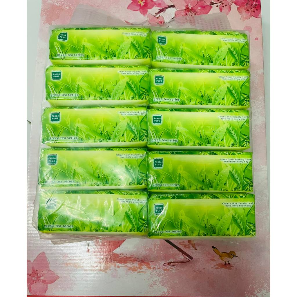 (10Packs) Organic green tea Facial Tissue Paper towel 3 ply | Shopee ...