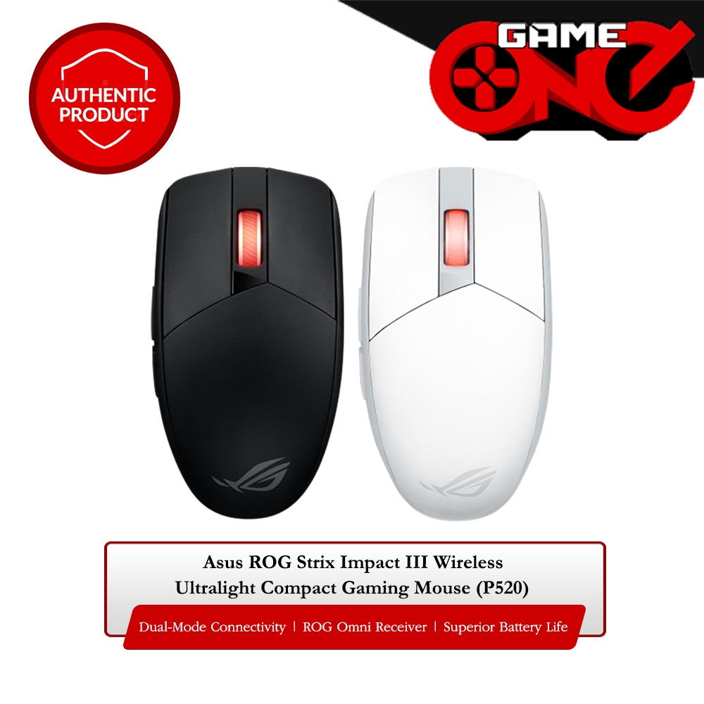 Asus ROG Strix Impact III Wireless Ultralight Compact Gaming Mouse ...