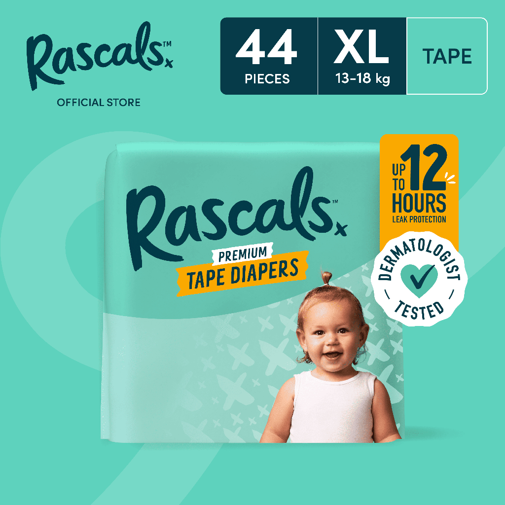 Rascal + Friends Tape Diaper Jumbo Pack - Xl, 44 Pads | Shopee Philippines