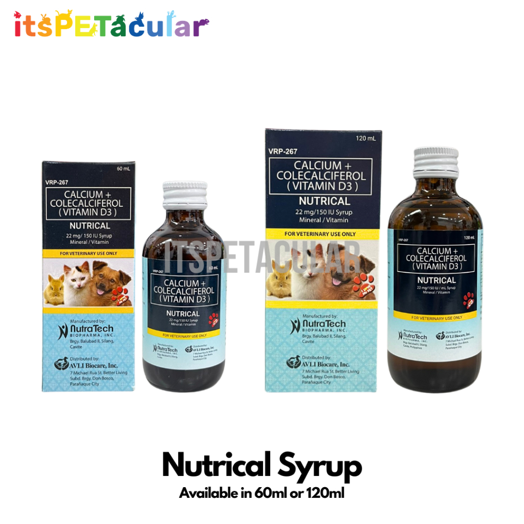 Nutrical Syrup Calcium Supplement for Dogs and Cats 60ml or 120ml | Shopee Philippines
