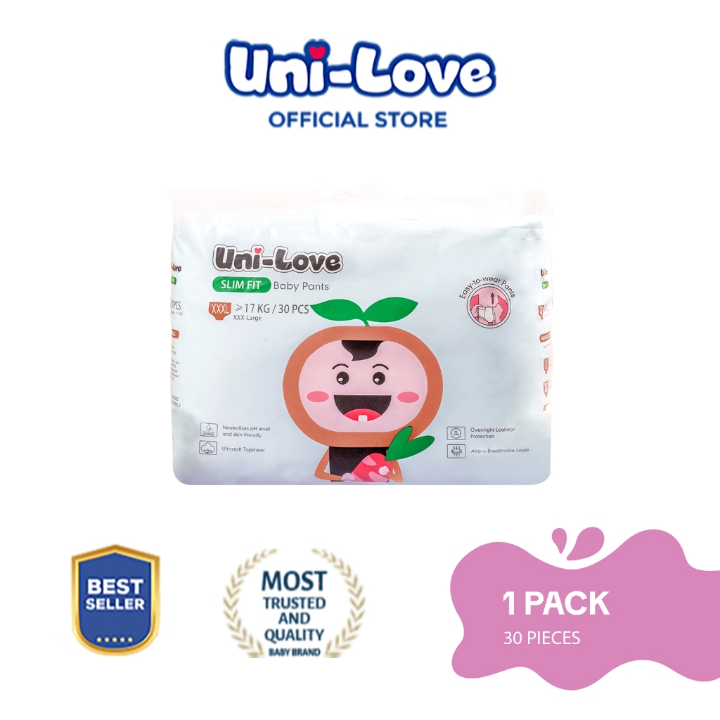UniLove Slim Fit Baby Pants 30's (XXX-Large) Pack of 1 | Shopee Philippines