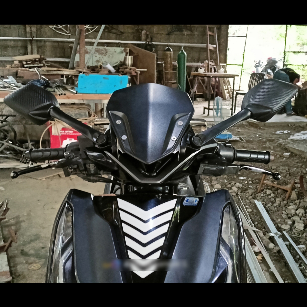 Honda Click V2 & V3 Visor for Side Mirror Bracket•Clear Visor•Carbon ...