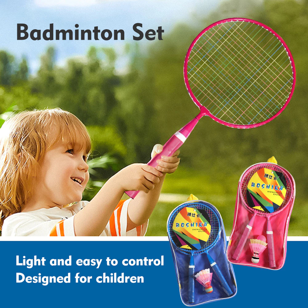COD Badminton Racket For Kids 2pcs with 3balls Children Outdoor Sports ...