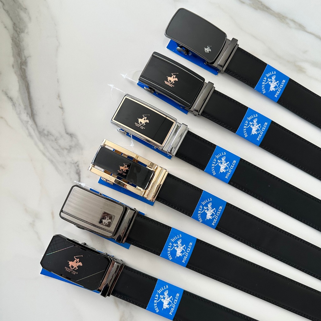 Beverly Hills Polo Club BA- Men's Leather Belt Automatic Buckle 3.5 cm ...