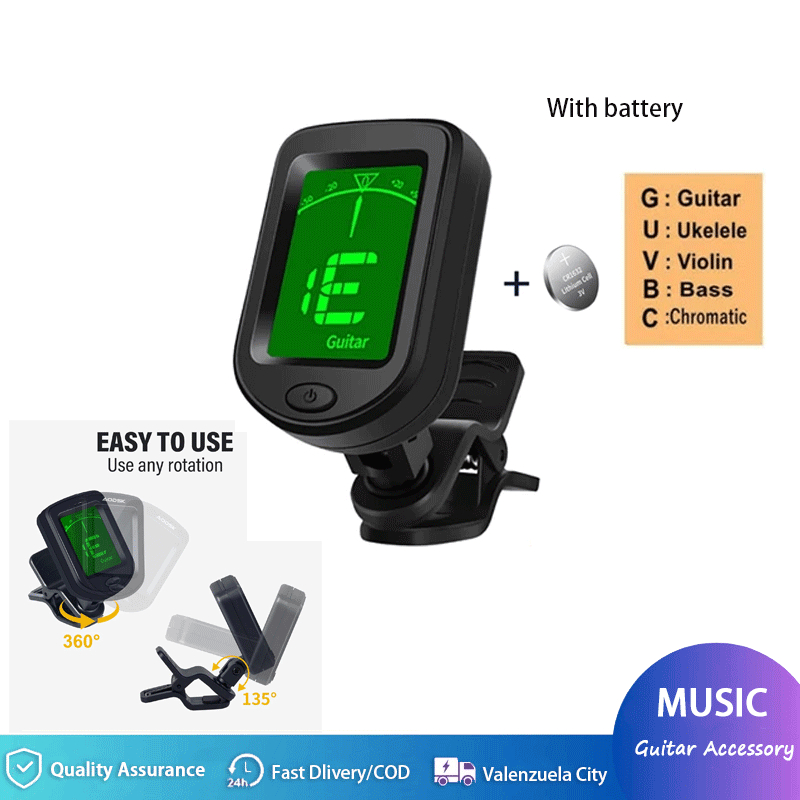 Guitar Tuner AT-01 Clip-on Ukulele Tuner Acoustic Guitar Tuner Musical ...