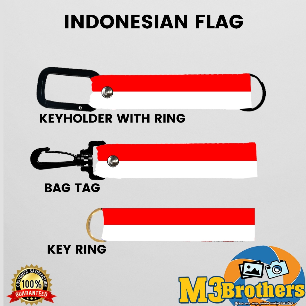 INDONESIAN FLAG KEYHOLDER/KEYCHAIN/KEYLACE OR BAG TAG | Shopee Philippines