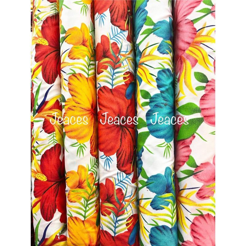 JEACES Chinese Cotton HAWAIIAN/GUMAMELA #119 (36" width) TELA PER YARD ...