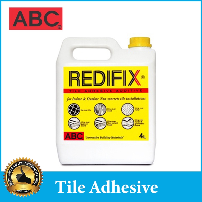 ABC Redifix Tile Adhesive Additive 4L High Strength Non-Concrete Tile ...