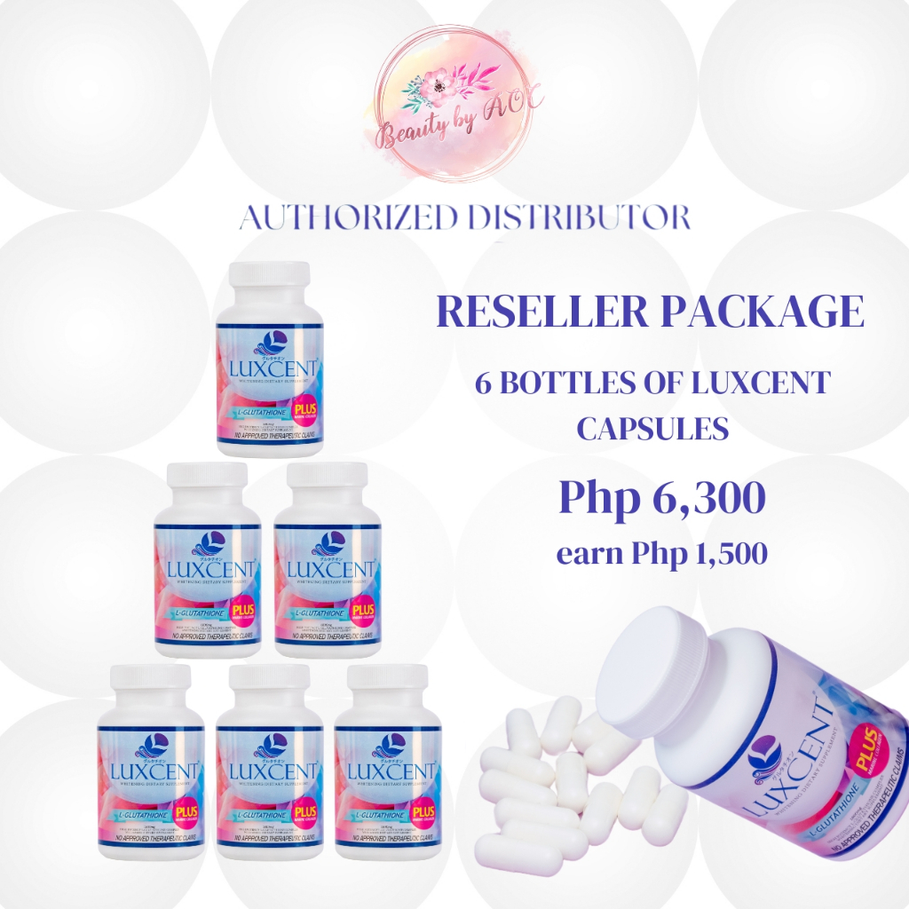 Reseller Package: 6 Bottles Luxcent Glutathione Capsules | Shopee ...