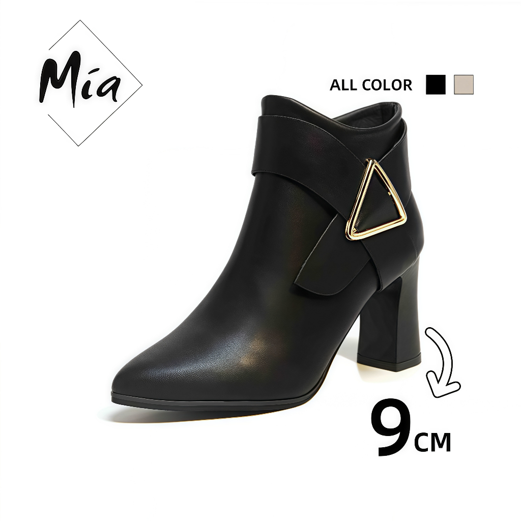 MIA Boots For Women Pointed Toe High-Heeled Fashion Short Boots ...