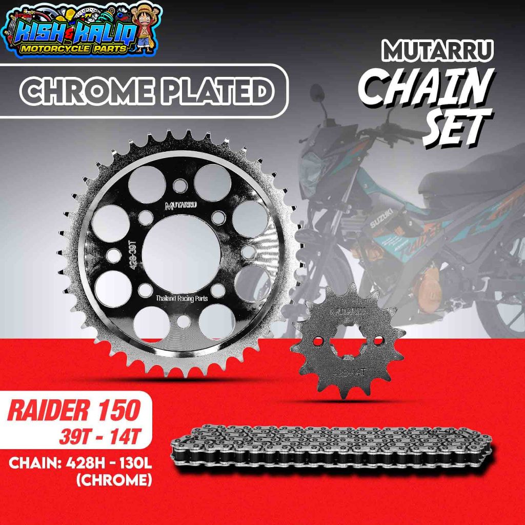 MUTARRU SUZUKI RAIDER 150 CARB / RAIDER 150 FI CHAIN SET HEAVY DUTY ...