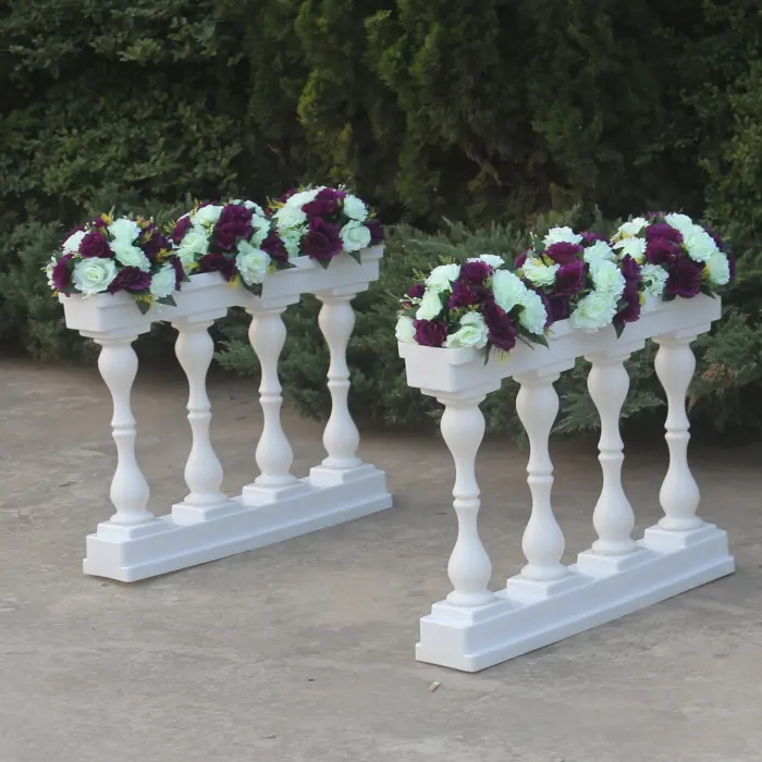 White Plastic Balustrade Roman Column Aisle, Wedding Fence Props ...