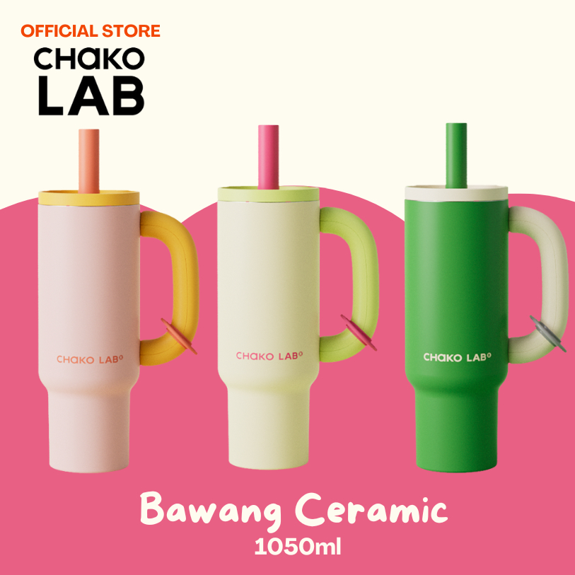 CHAKO LAB CERAMIC BAWANG 1050ml INSULATED SPILL PROOF TUMBLER WITH ...