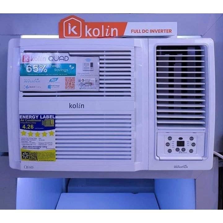Kolin Quad Series window-type air conditioner with Full DC Inverter ...