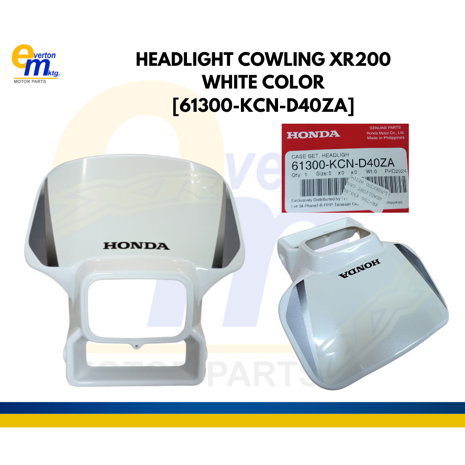 HEADLIGHT COWLING XR200 WHITE COLOR - HONDA GENUINE PARTS [61300-KCN ...