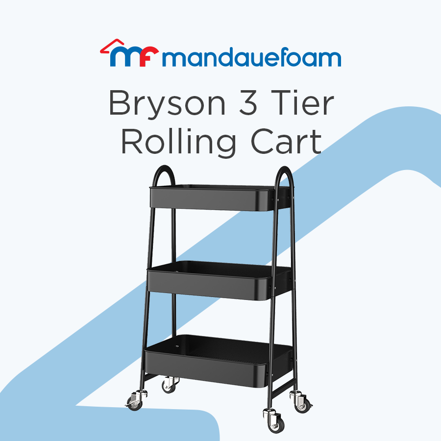 Mandaue Foam Bryson 3 Tier Rolling Cart | Shopee Philippines