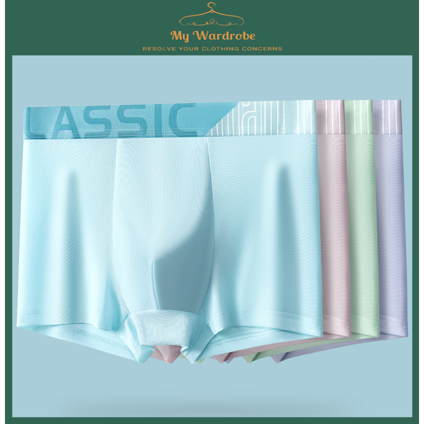 5PCS Men's Sport Breathable And Comfortable Cotton Soild Color Boxer ...