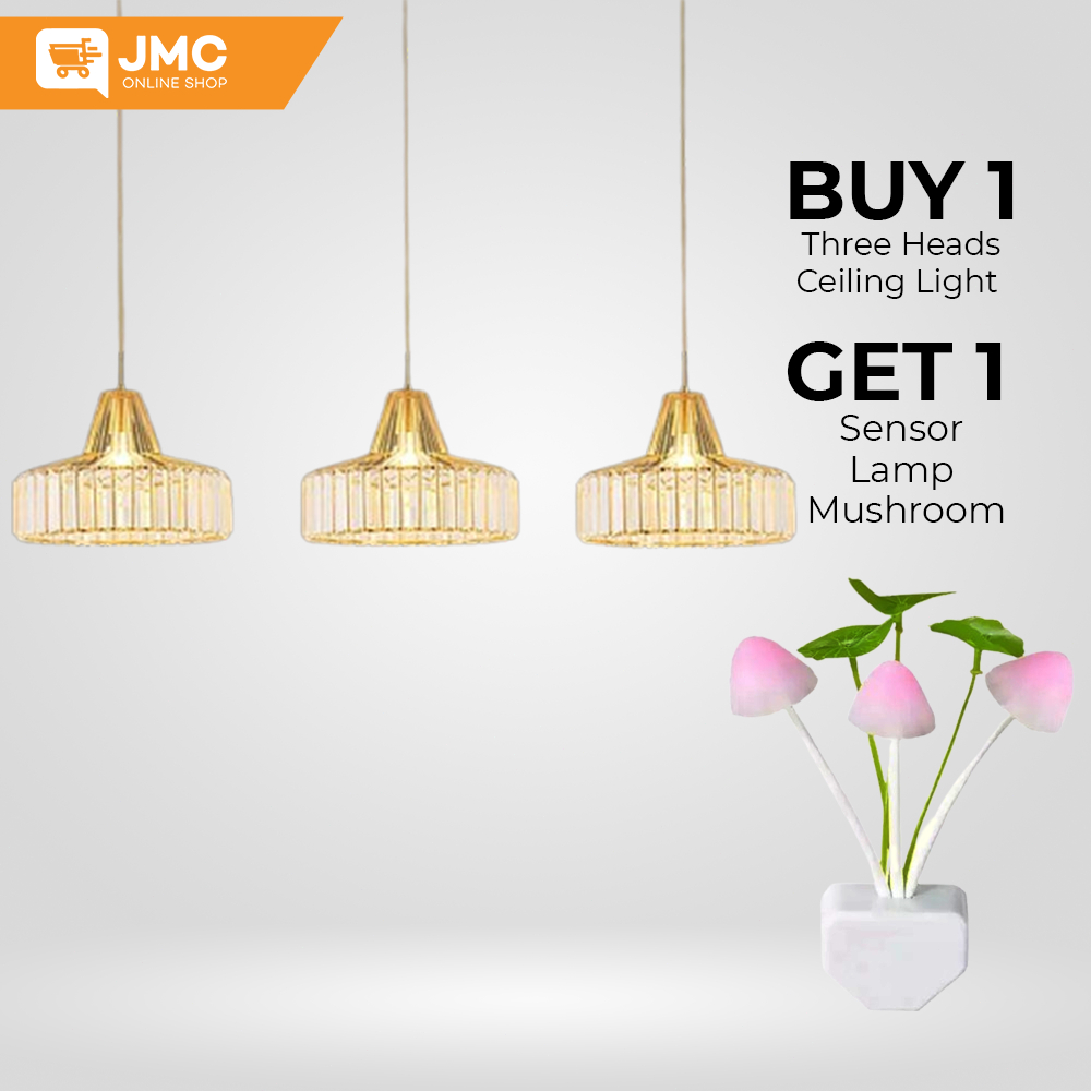 JMC [ FREE BULB ] Sombrero Ceiling Light Crystal Pendant Lamp | Shopee ...