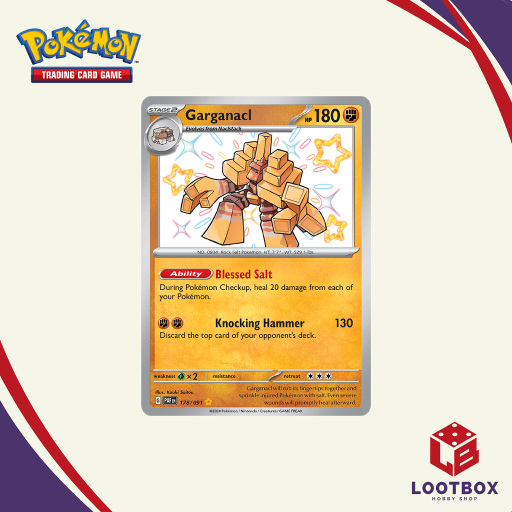 Pokemon Card Game: Garganacl (Shiny Rare) - Paldean Fates | Shopee ...