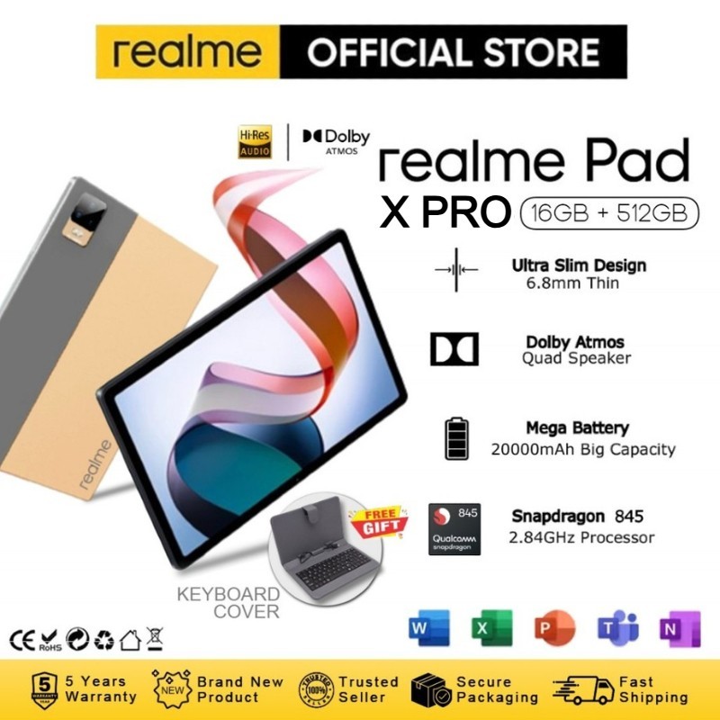 PAD X PRO Tablet 16GB RAM+512GB ROM 4K Full Screen LTE 5G Dual SIM ...