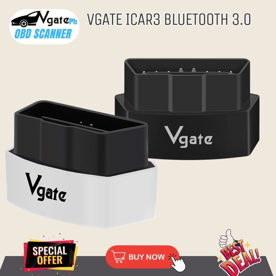VGATEPH ICAR3 BLUETOOTH 3.0 OBD2 CAR/MOTORCYCLE DIAGNOSTIC SCAN TOOL ...
