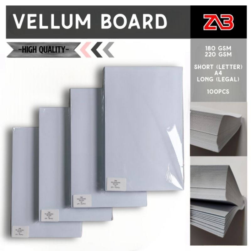 Vellum Board High Quality 180gsm/220gsm 100pcs | Shopee Philippines
