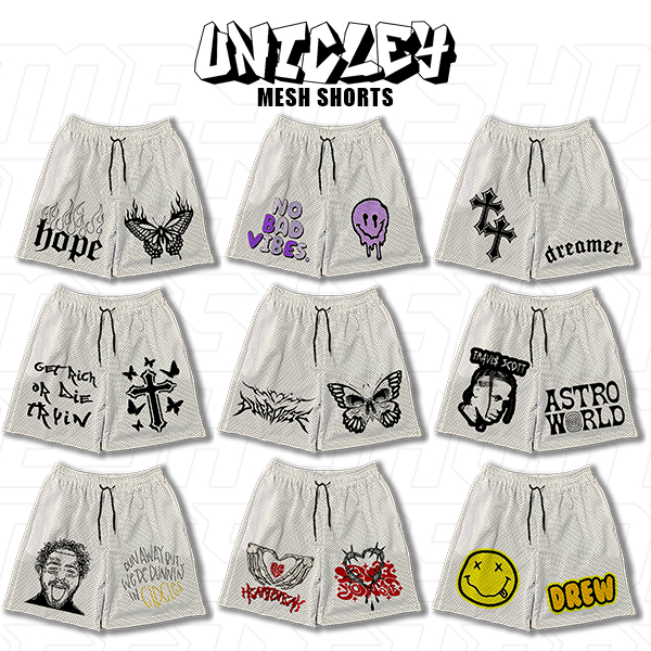 New Mesh Shorts Sublimated Above the Knee Mesh Short Unicley Mesh ...