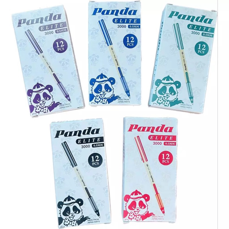 Panda ELITE 3000 Ballpen Japan BLACK BLUE RED Ball pen Ball pens 0.5mm ...