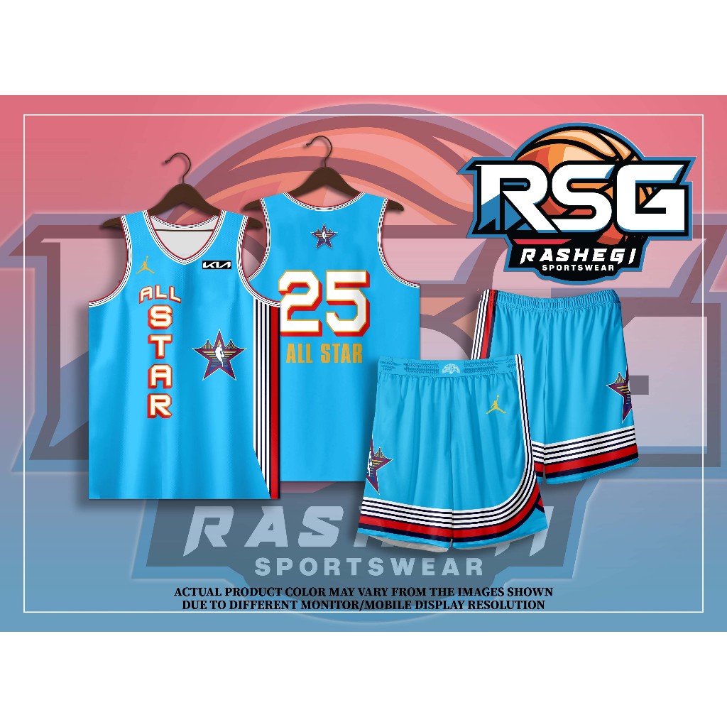 2025 RSG Customized Jersey Full Sublimation Sky Blue All Star | Shopee ...