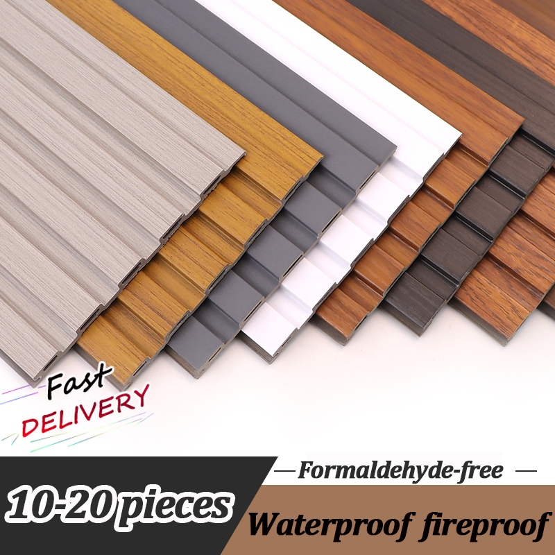 10/20PCS pvc wall panel Wall Design wood panel fluted Formaldehyde-free ...