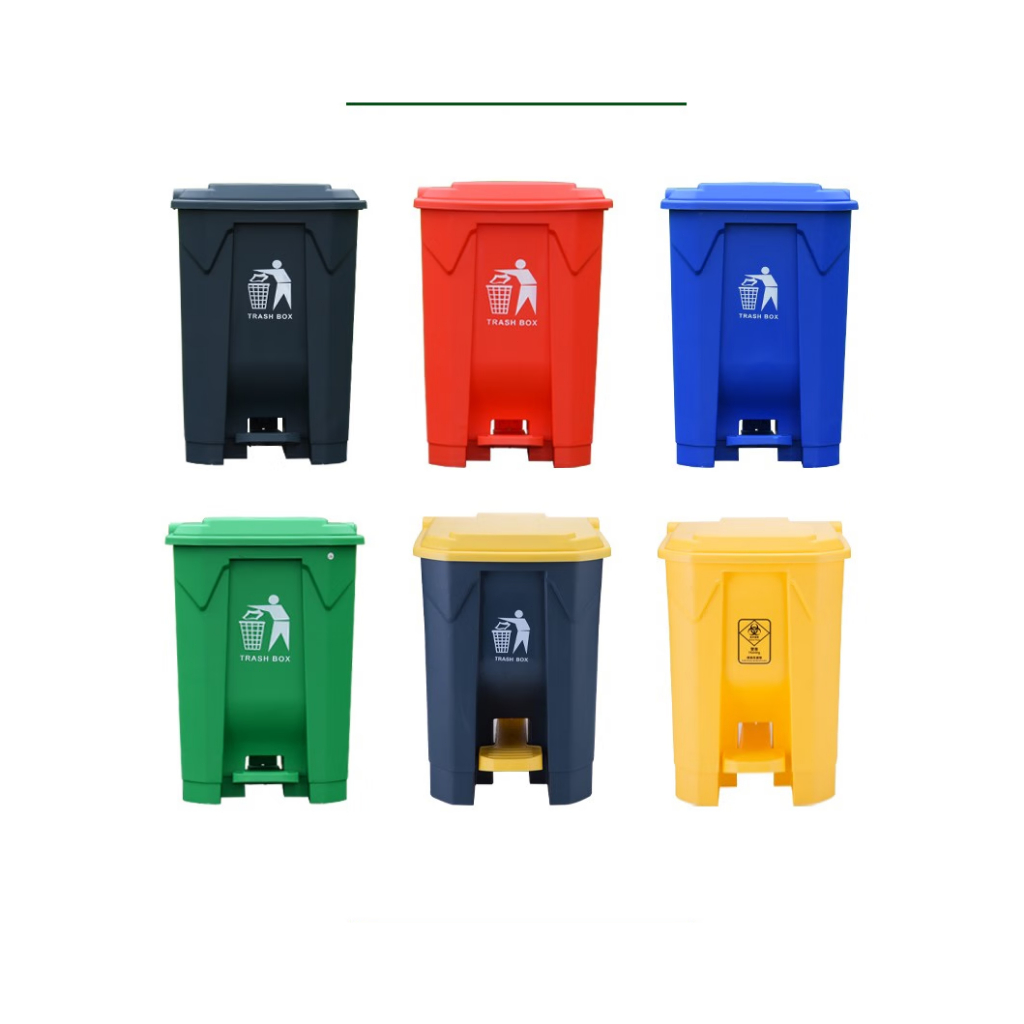 Dustbin With Lid and Pedal, 20/30/50/80/100L, Outdoor,Kitchen, Medical ...