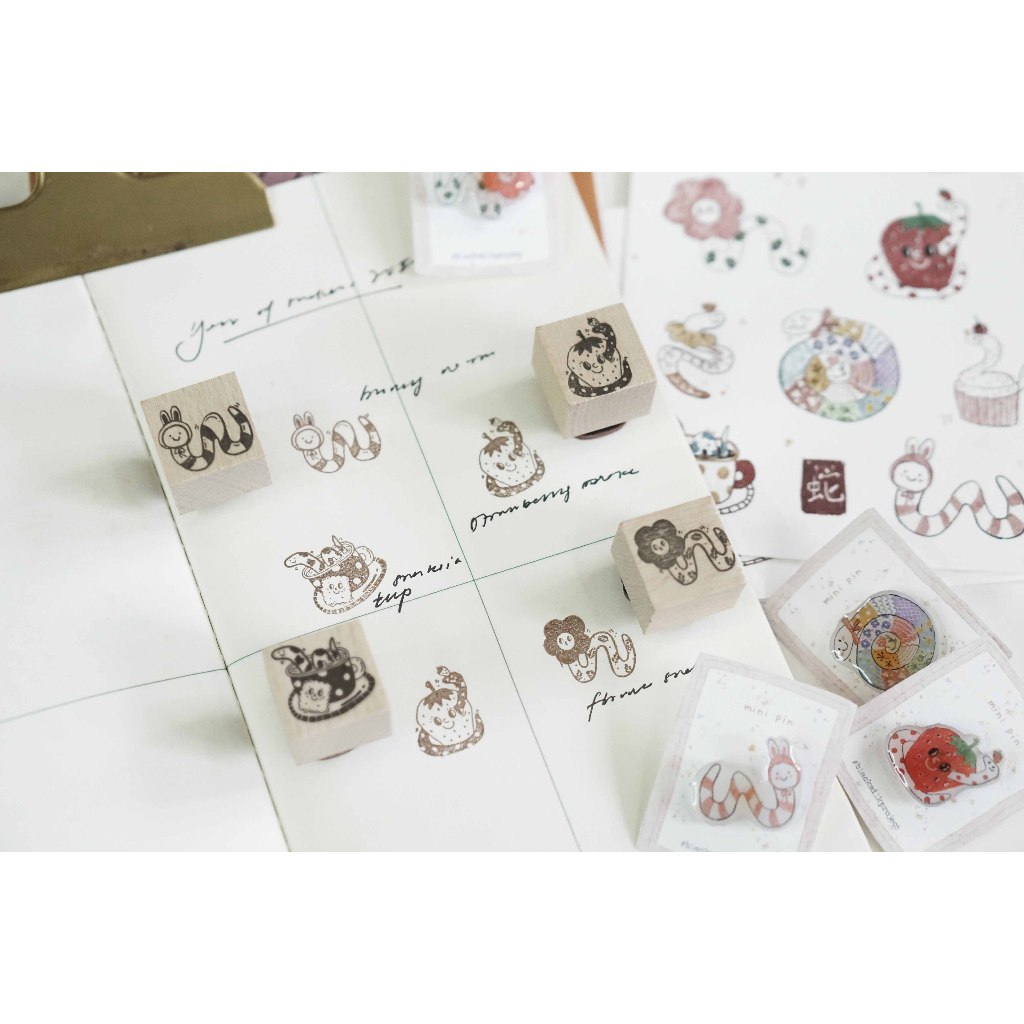 Black Milk Project - Year of the Snake 2025 - Mini Snake Rubber Stamps ...