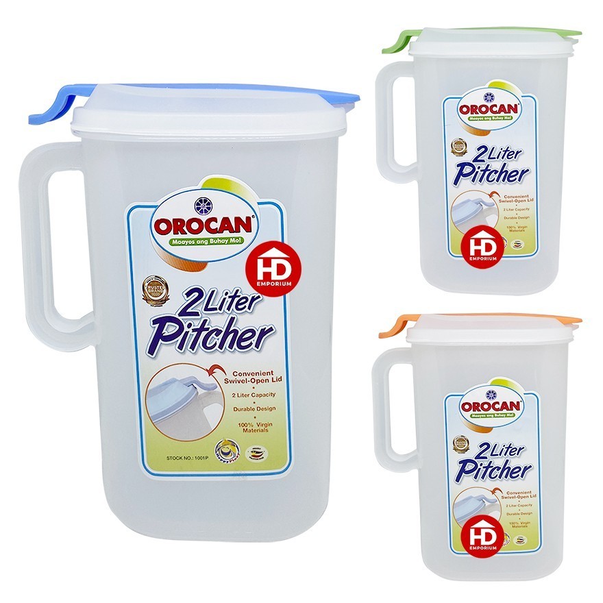 OROCAN PITCHER/ 2 LITERS PLASTIC WATER PITCHER #1001P | Shopee Philippines