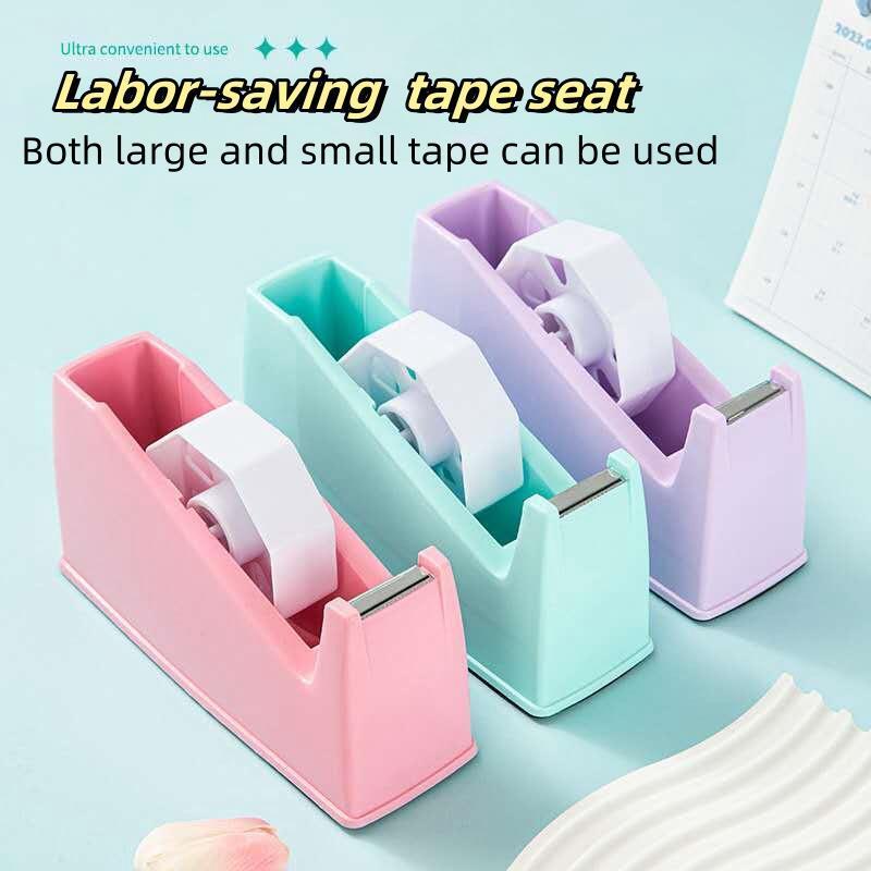 Macaron color tape seat transparent tape cutter Bench base labor-saving ...