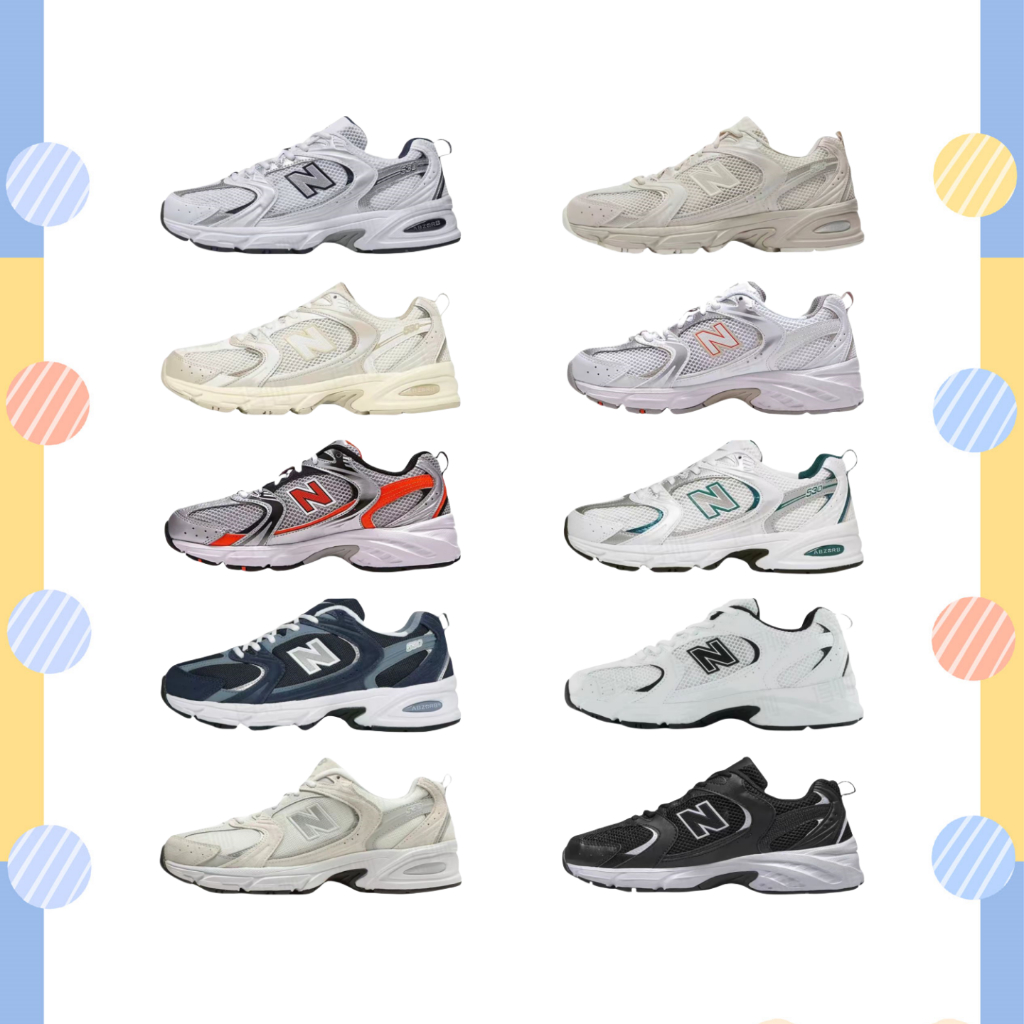 NB 530 "silver white"Mesh fabric Shoes low top Sneaker OEM quality with ...